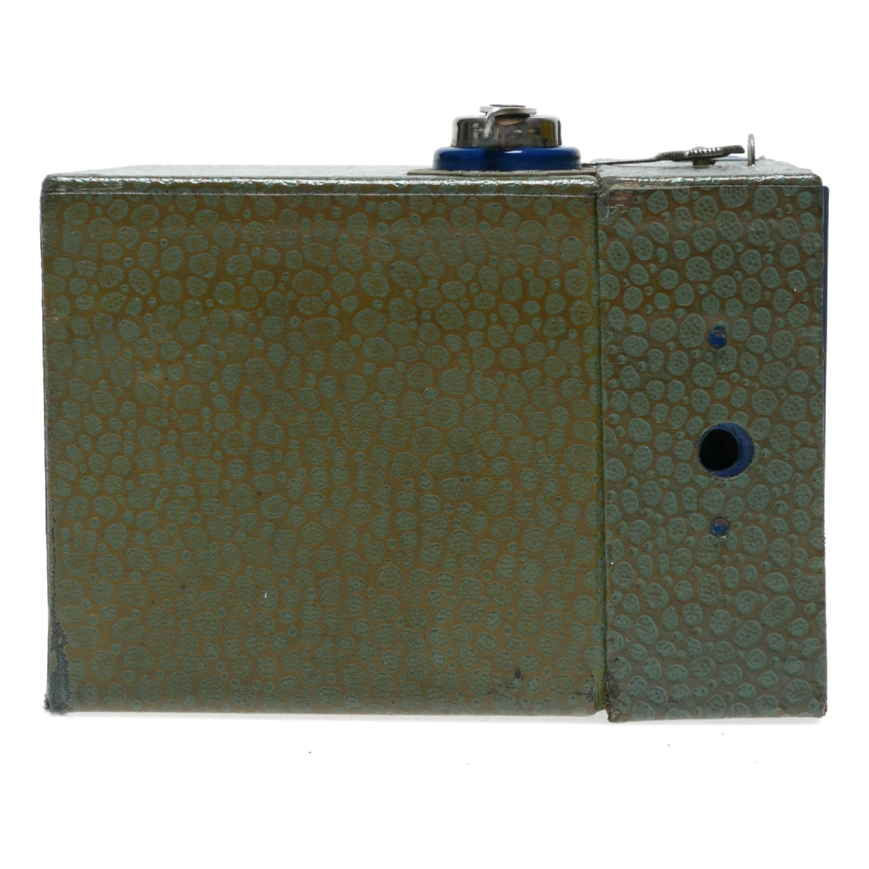 Kodak Beau Brownie 2 Blue Art Deco Box Camera Doublet Lens in Case ...
