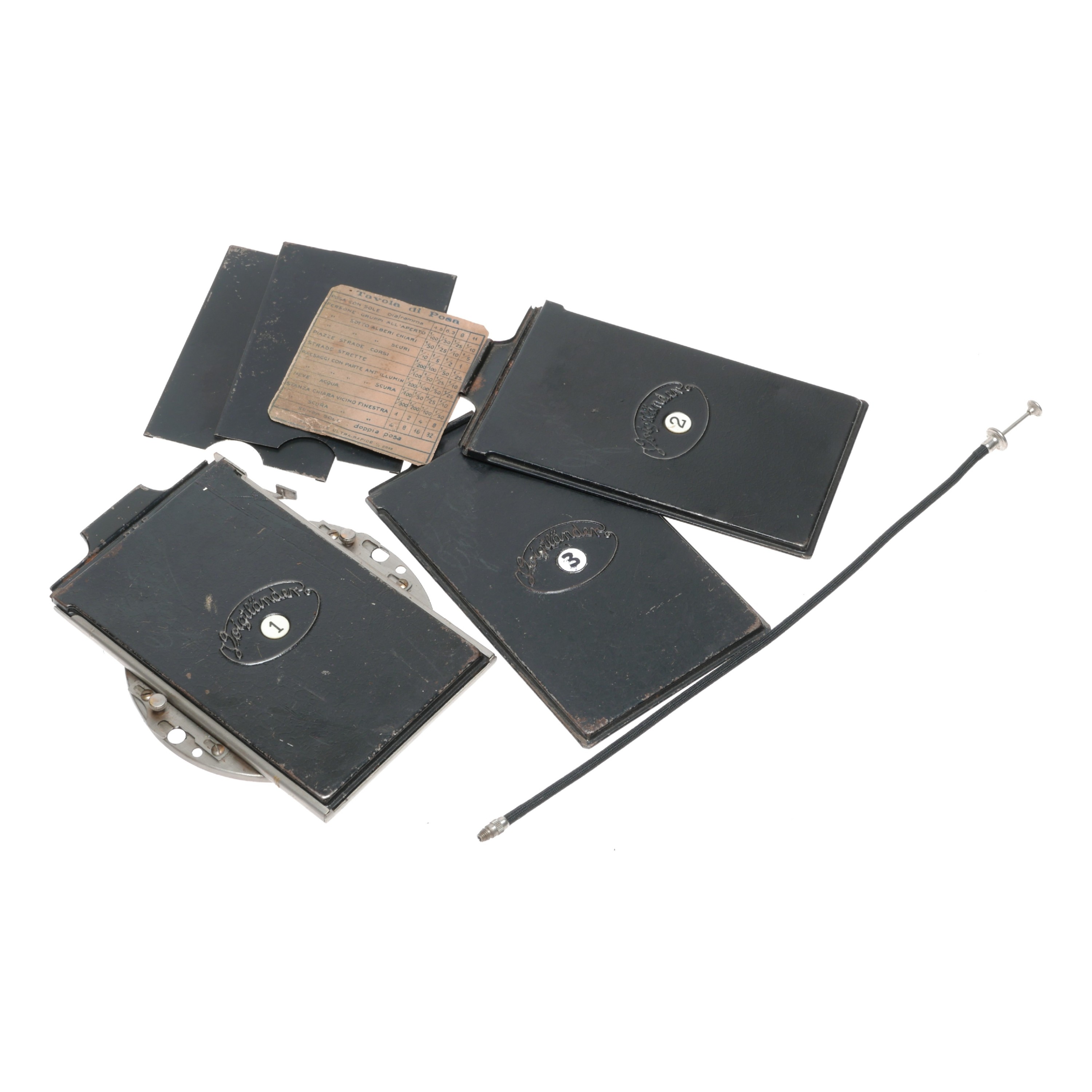 Voigtlander Folding Camera Vintage Cut Sheet Film Holders 1 2 3