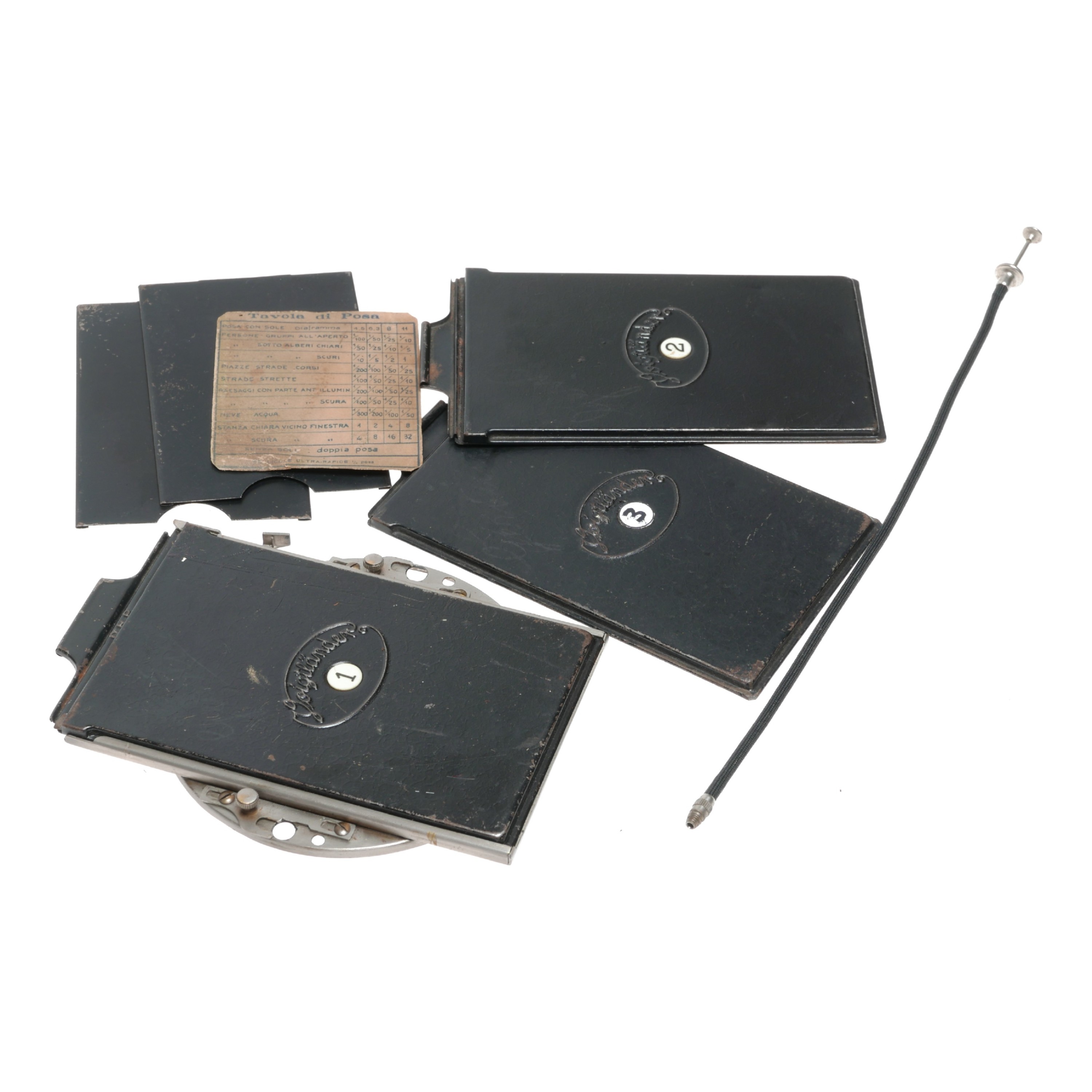 Voigtlander Folding Camera Vintage Cut Sheet Film Holders 1 2 3