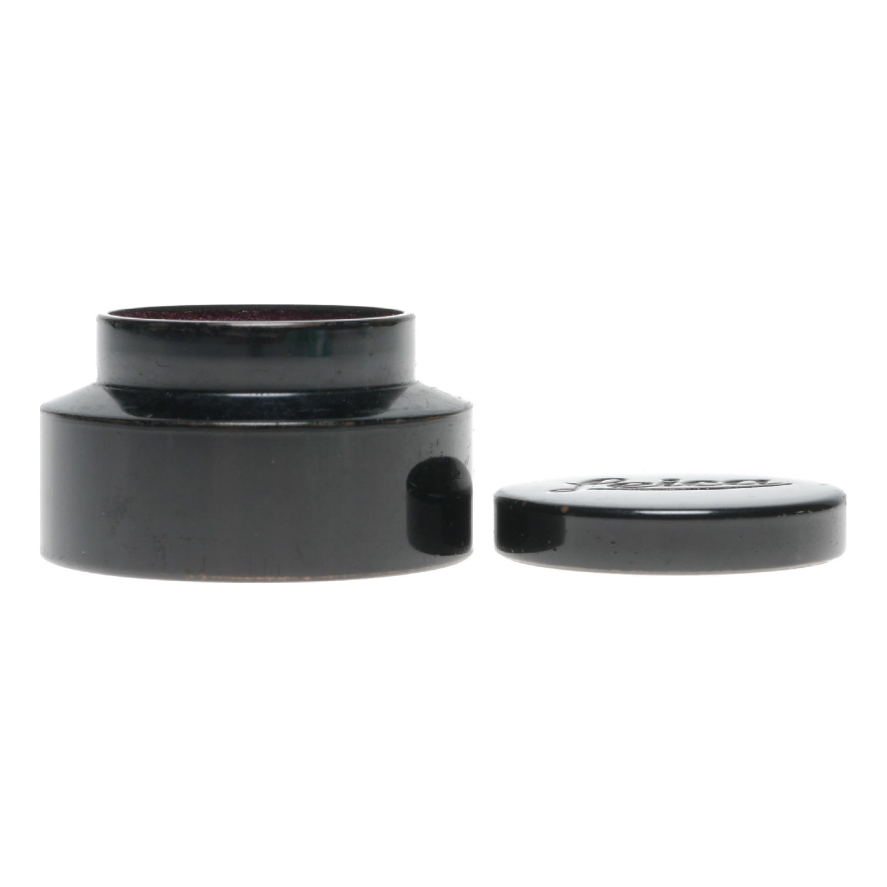 Leica black paint Mountain Elmar 90mm RARE lens hood shade and cap ...