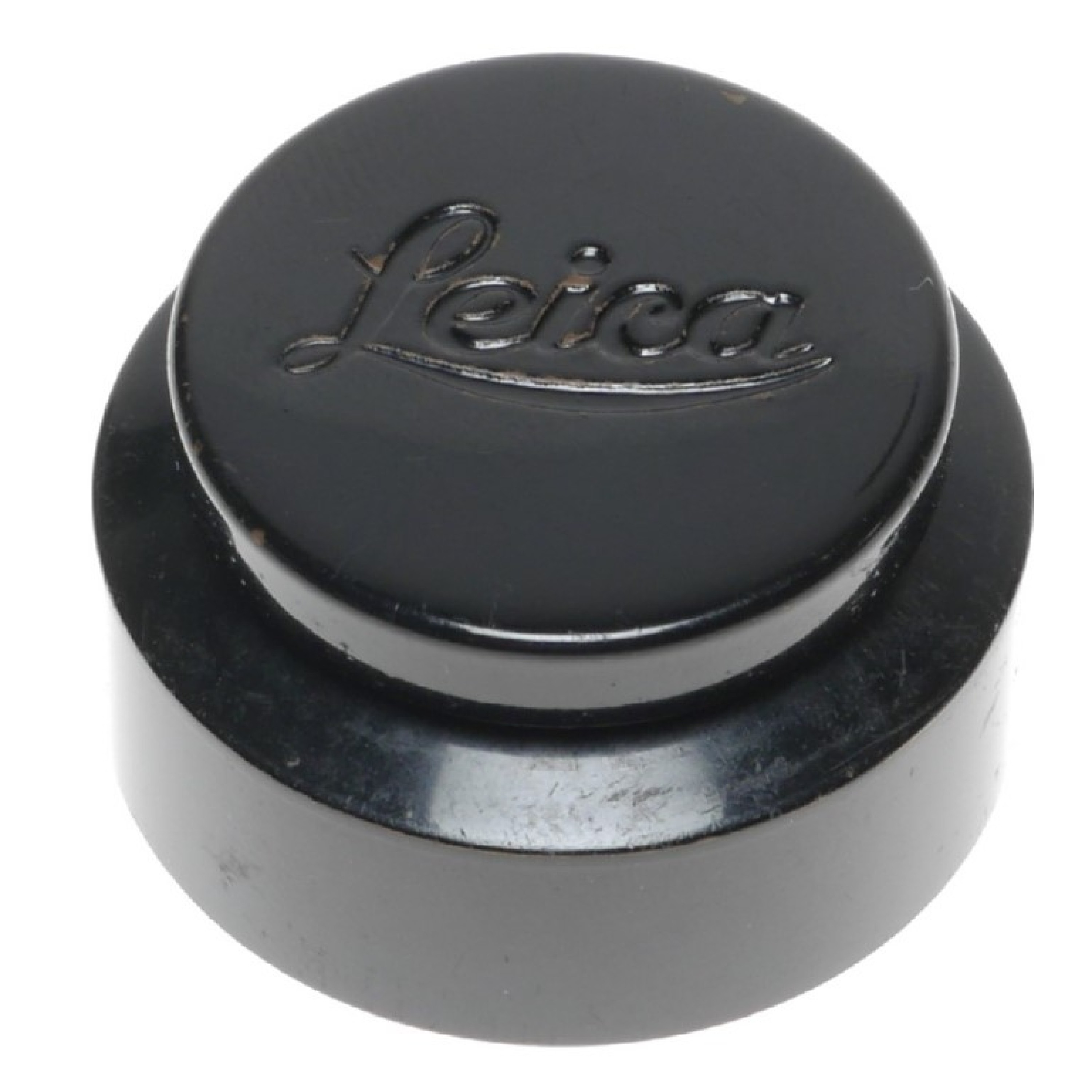 Leica black paint Mountain Elmar 90mm RARE lens hood shade and cap ...