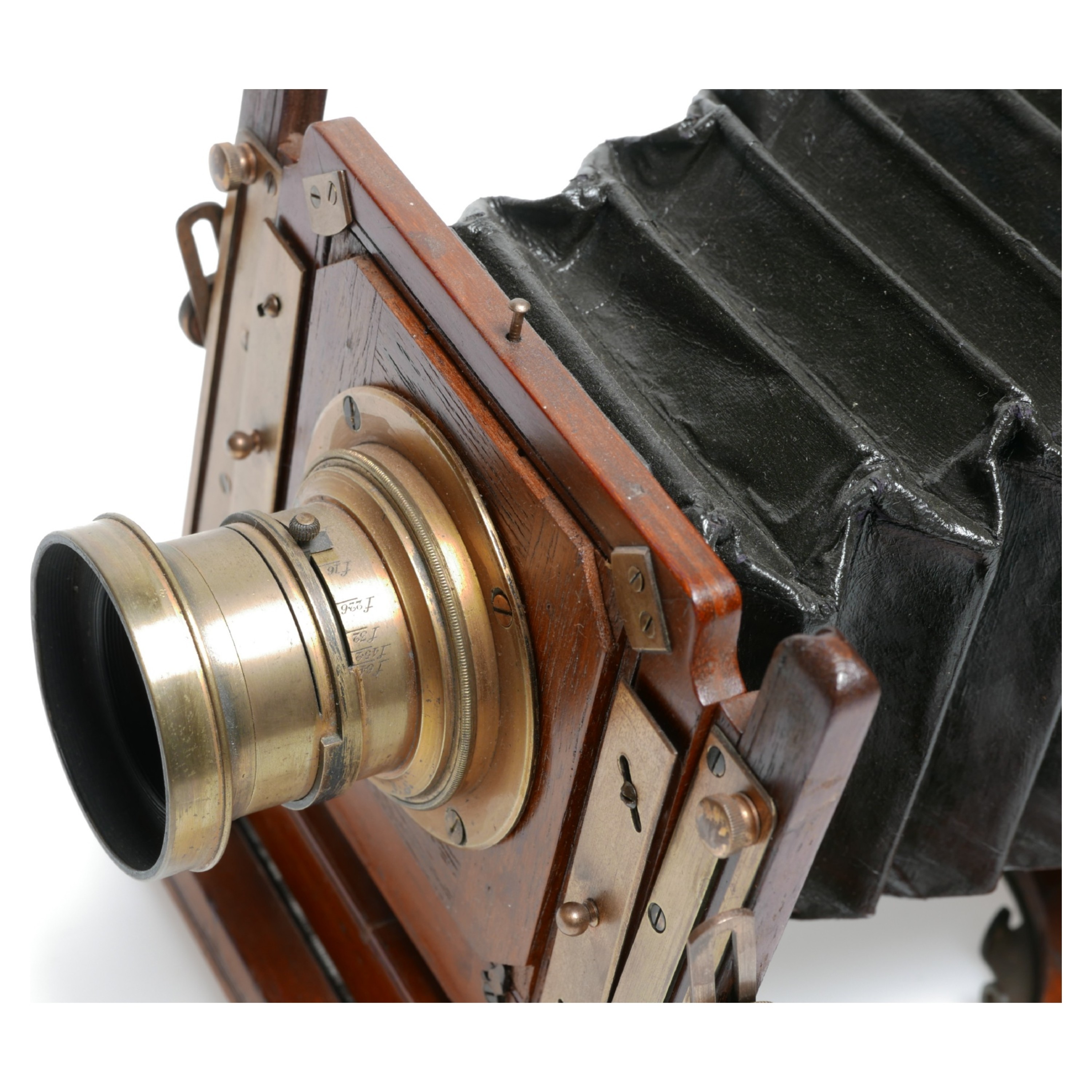 Wood Antique Field Camera Brass Lens Cut Sheet Film Backs - Vintage ...