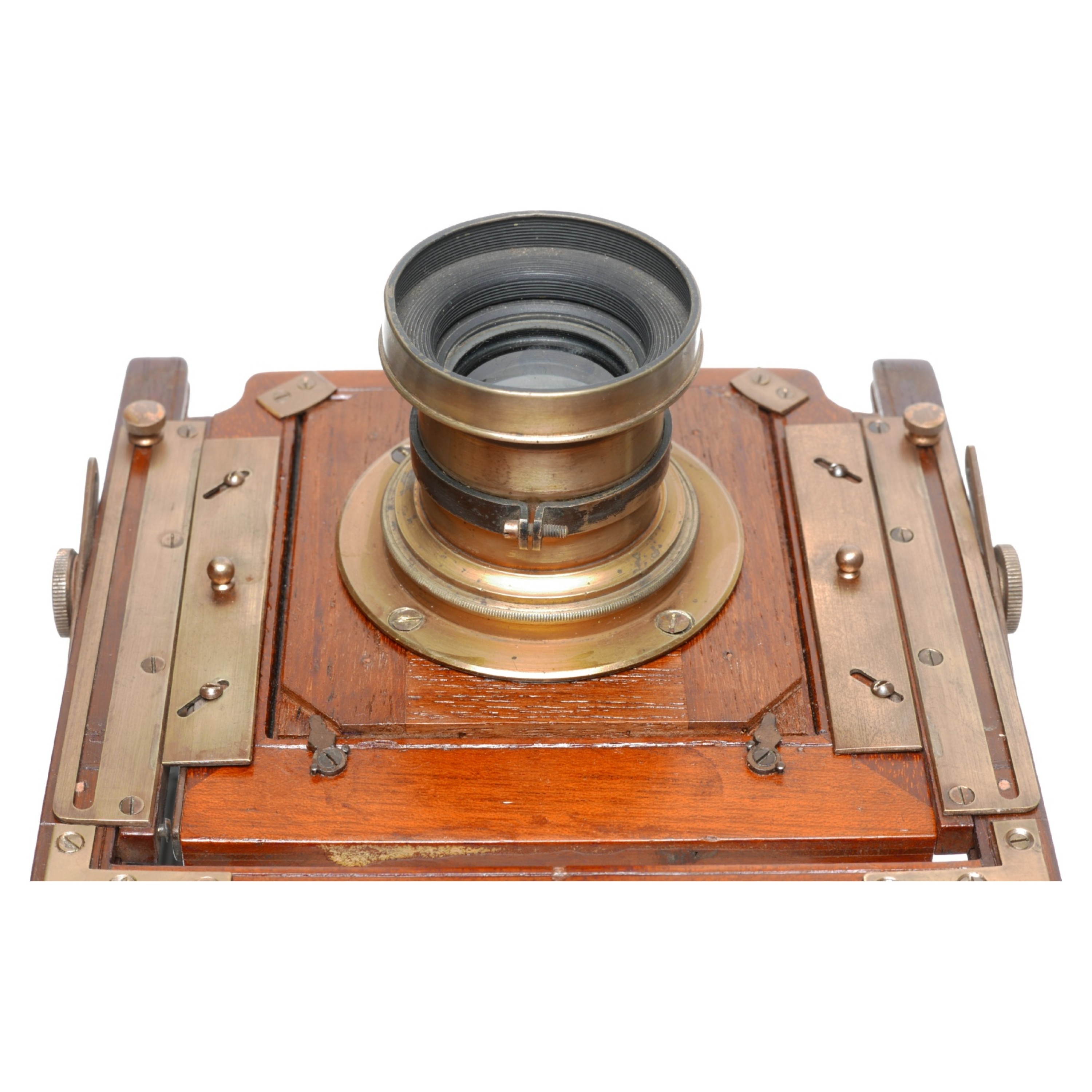 Wood Antique Field Camera Brass Lens Cut Sheet Film Backs - Vintage ...