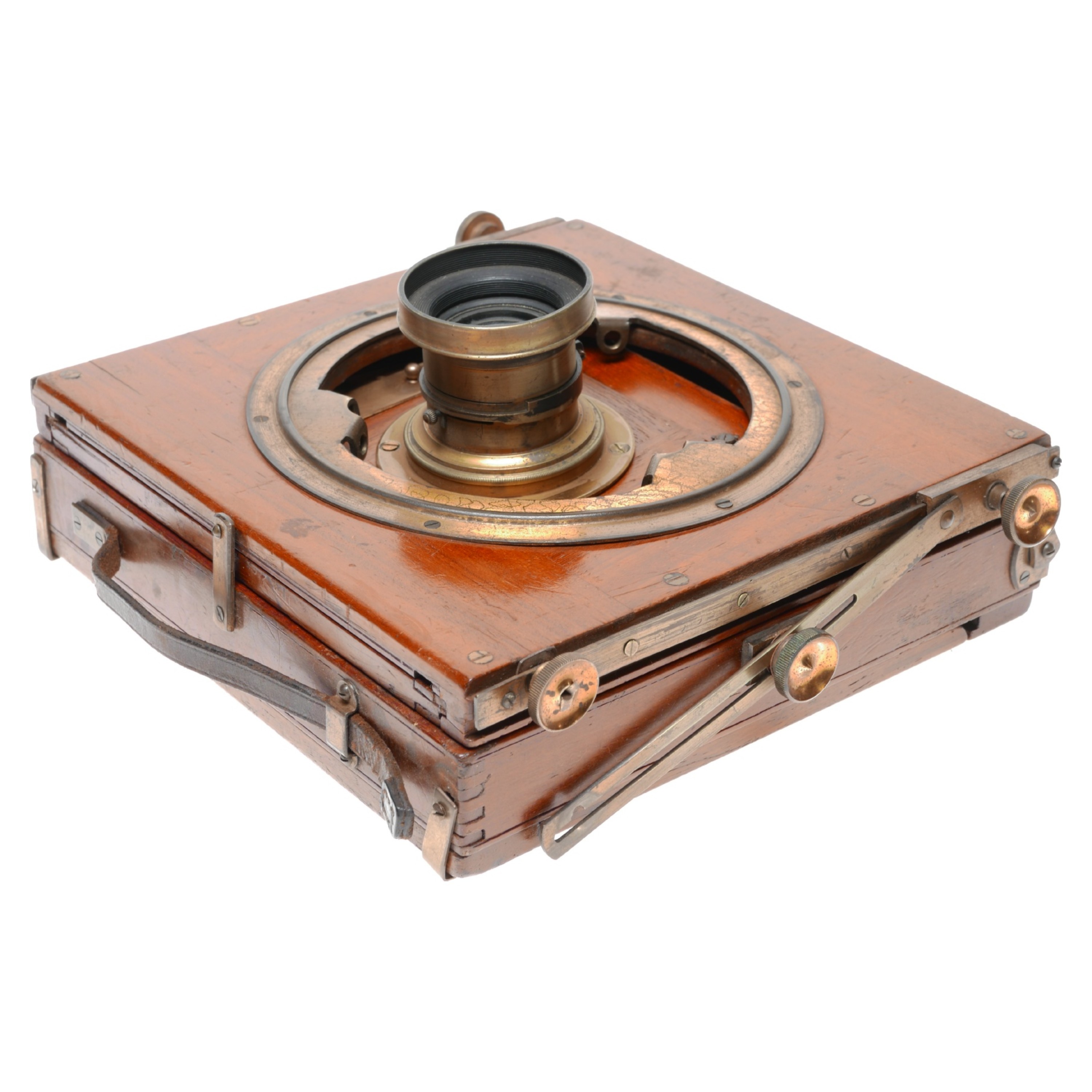 Wood Antique Field Camera Brass Lens Cut Sheet Film Backs - Vintage ...