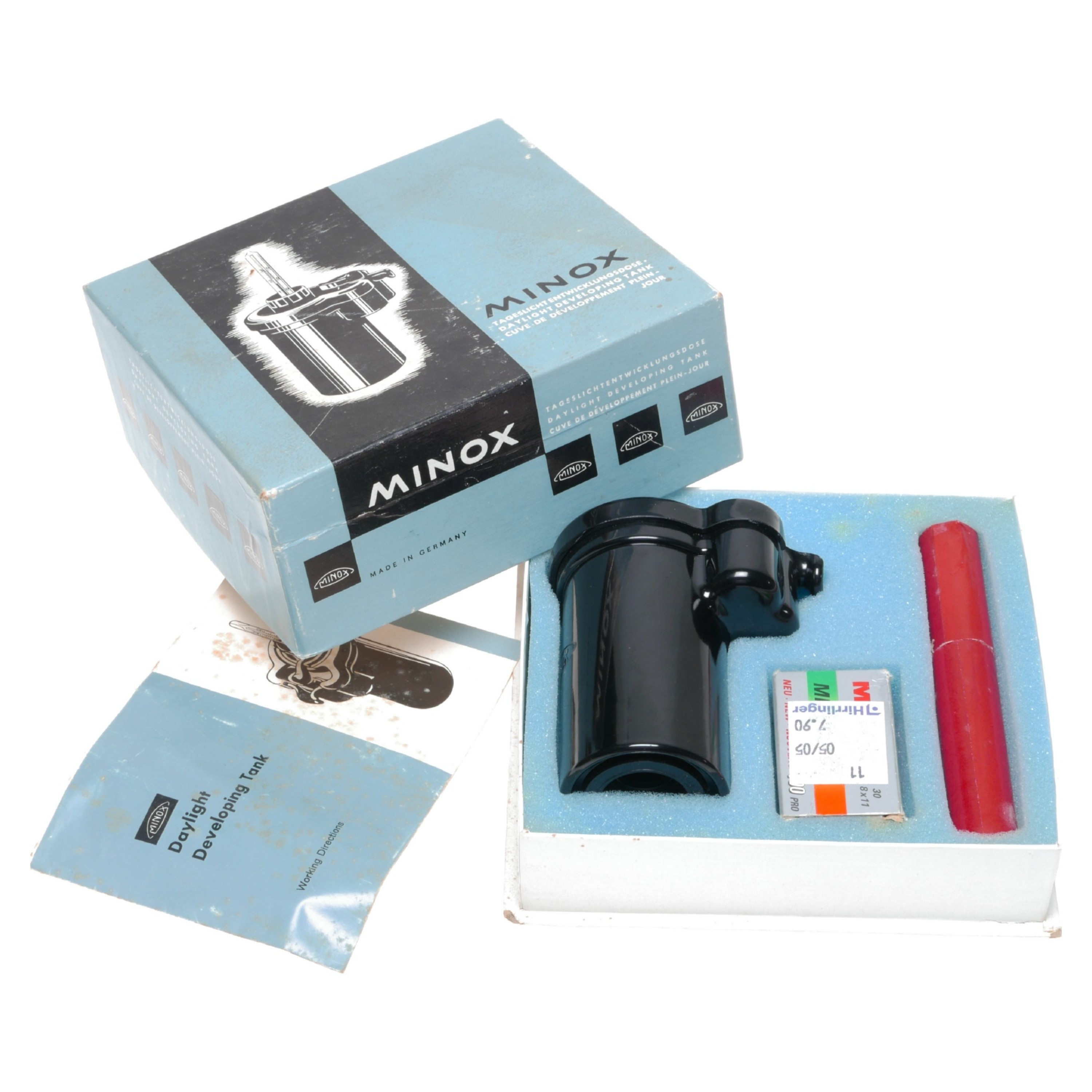 Minox Daylight Developing Tank Subminiature Camera 8x11 Film - Vintage ...