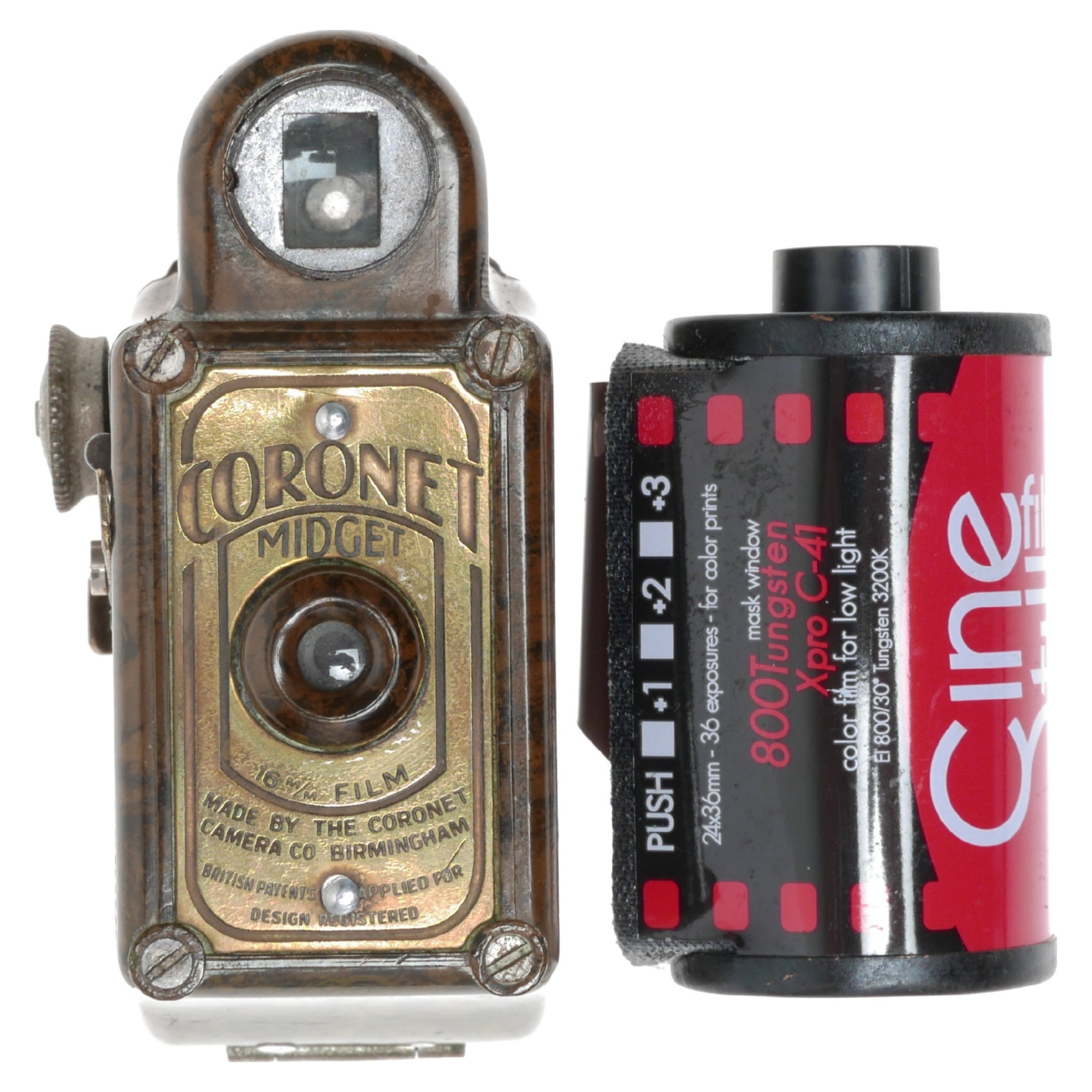 Coronet Midget 16mm Film Miniature Bakelite Box Camera - Vintage Box ...