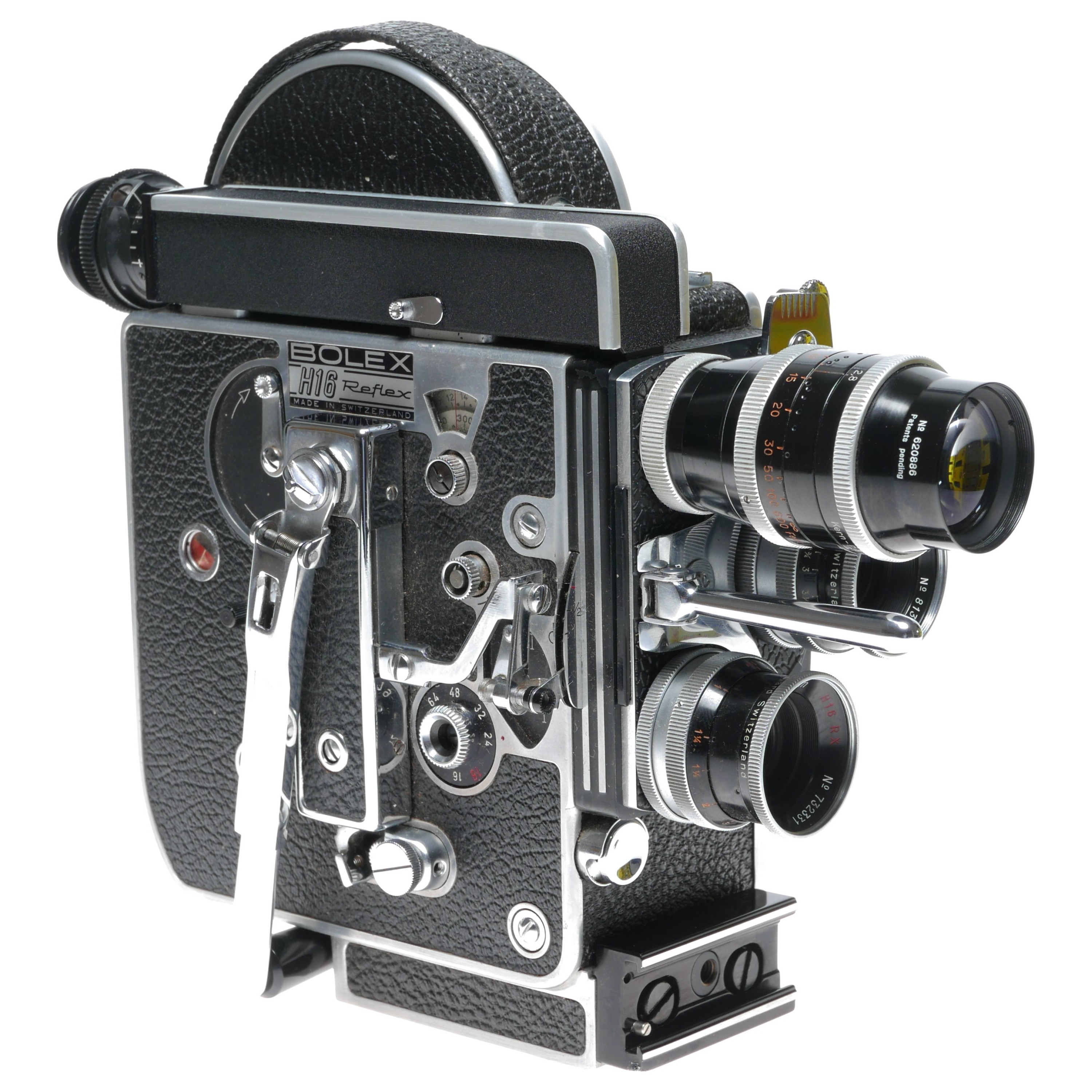 Paillard Bolex H16 Reflex full outfit Switar Optics 16mm RX camera ...