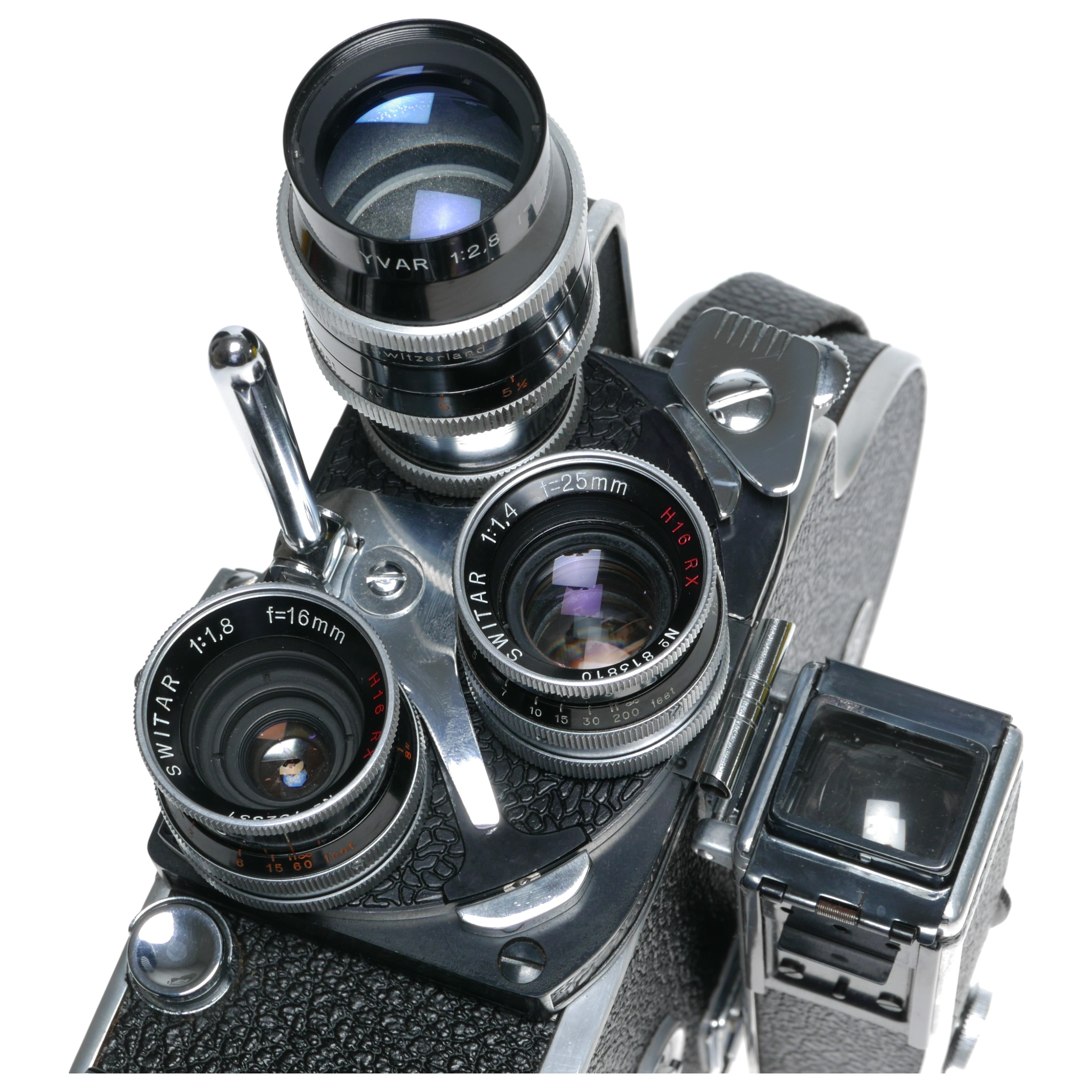 Paillard Bolex H16 Reflex full outfit Switar Optics 16mm RX camera ...