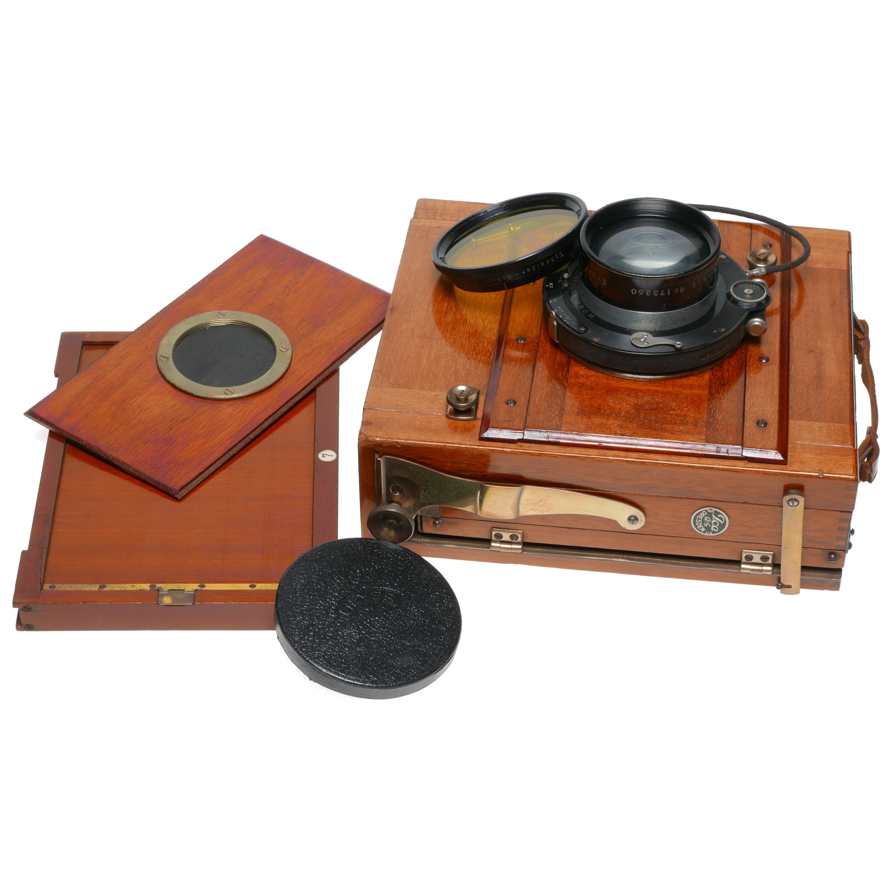 ICA Dresden Tailboard Field camera C. JOS Schneider Xenar 3.5/210 lens ...