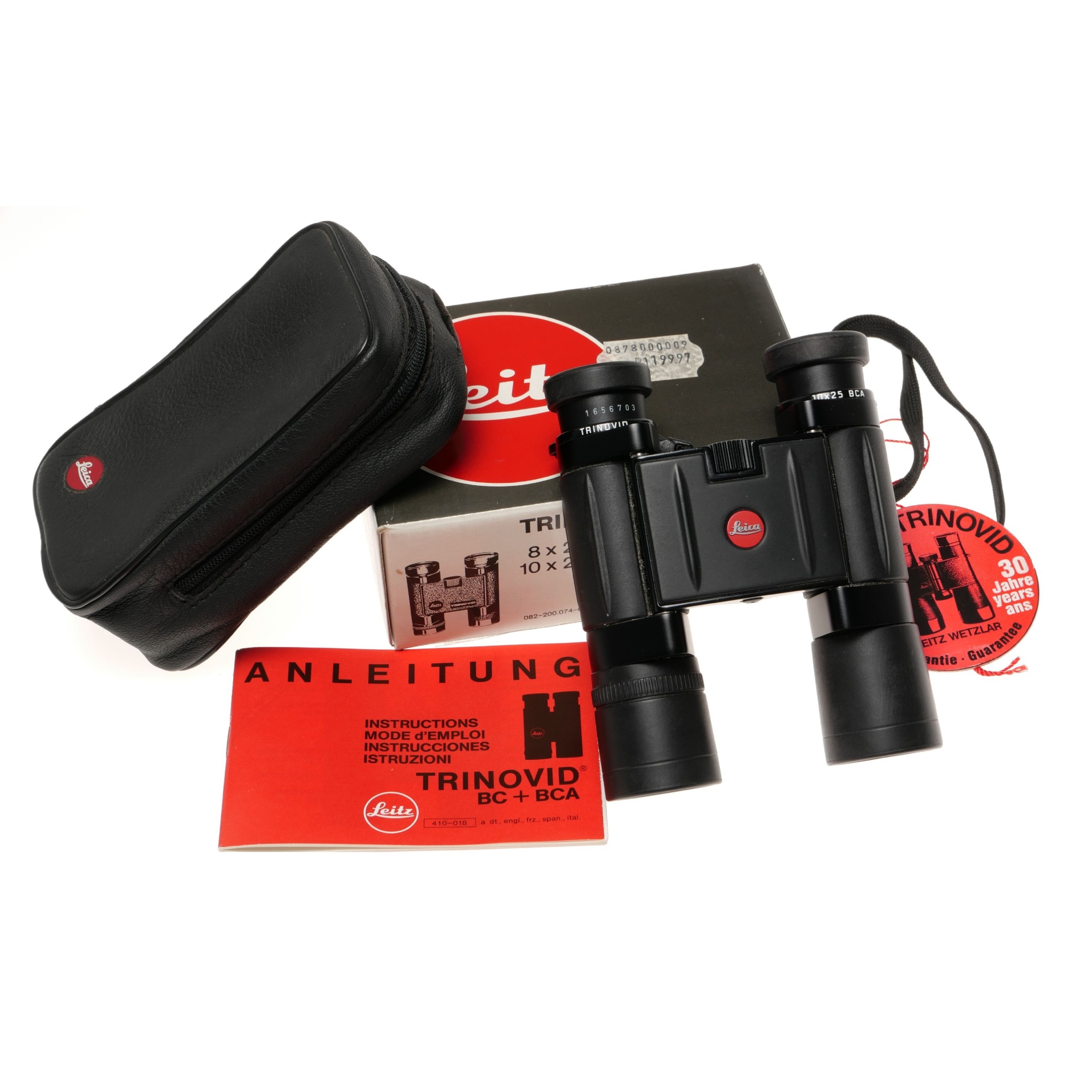 LEICA TRINOVID 10x25 BCA Binoculars Compact Roof Prism Kit