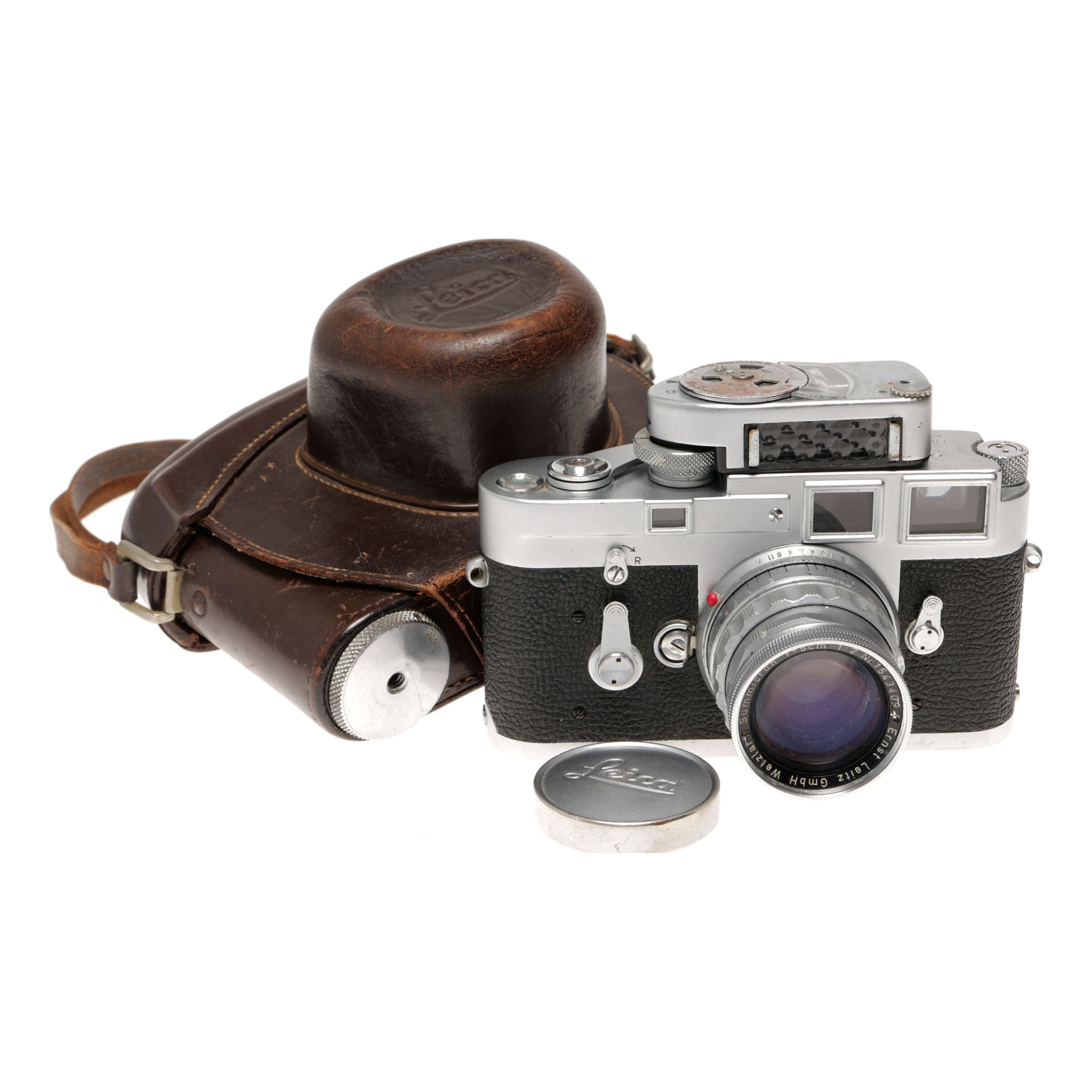LEICA M3 RF film camera Summicron 50mm f/2 chrome Meter Case Kit
