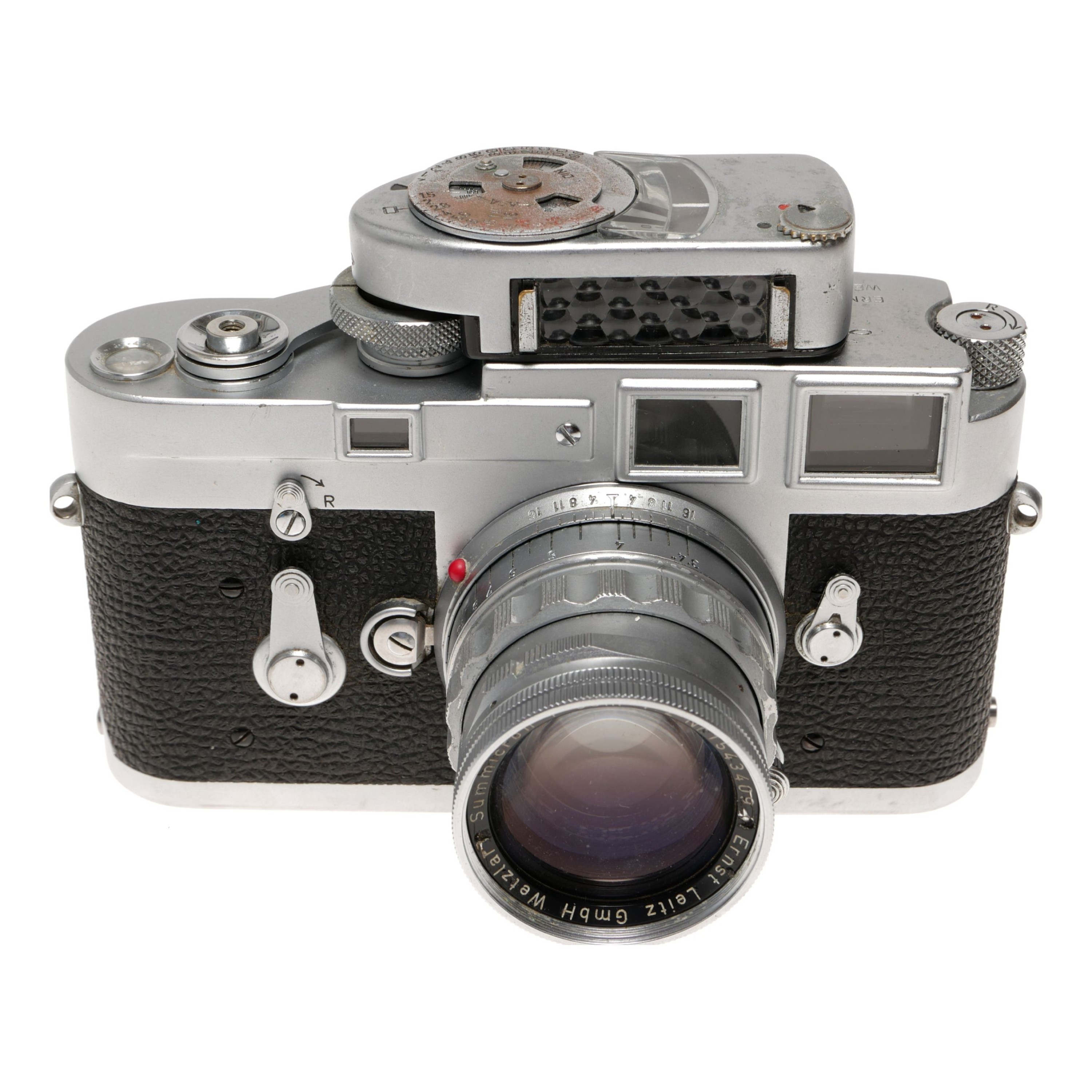 LEICA M3 RF film camera Summicron 50mm f/2 chrome Meter Case Kit