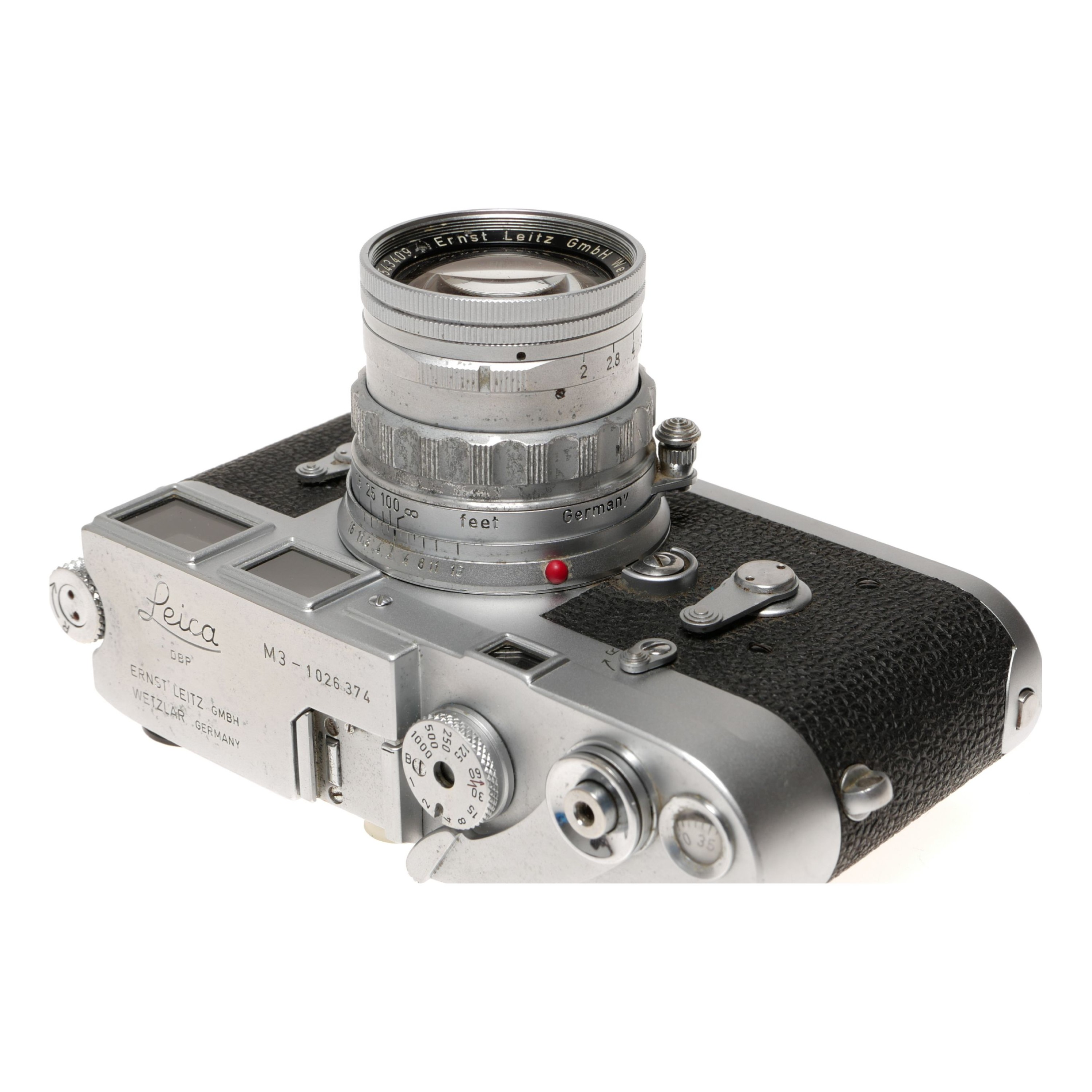 LEICA M3 RF film camera Summicron 50mm f/2 chrome Meter Case Kit