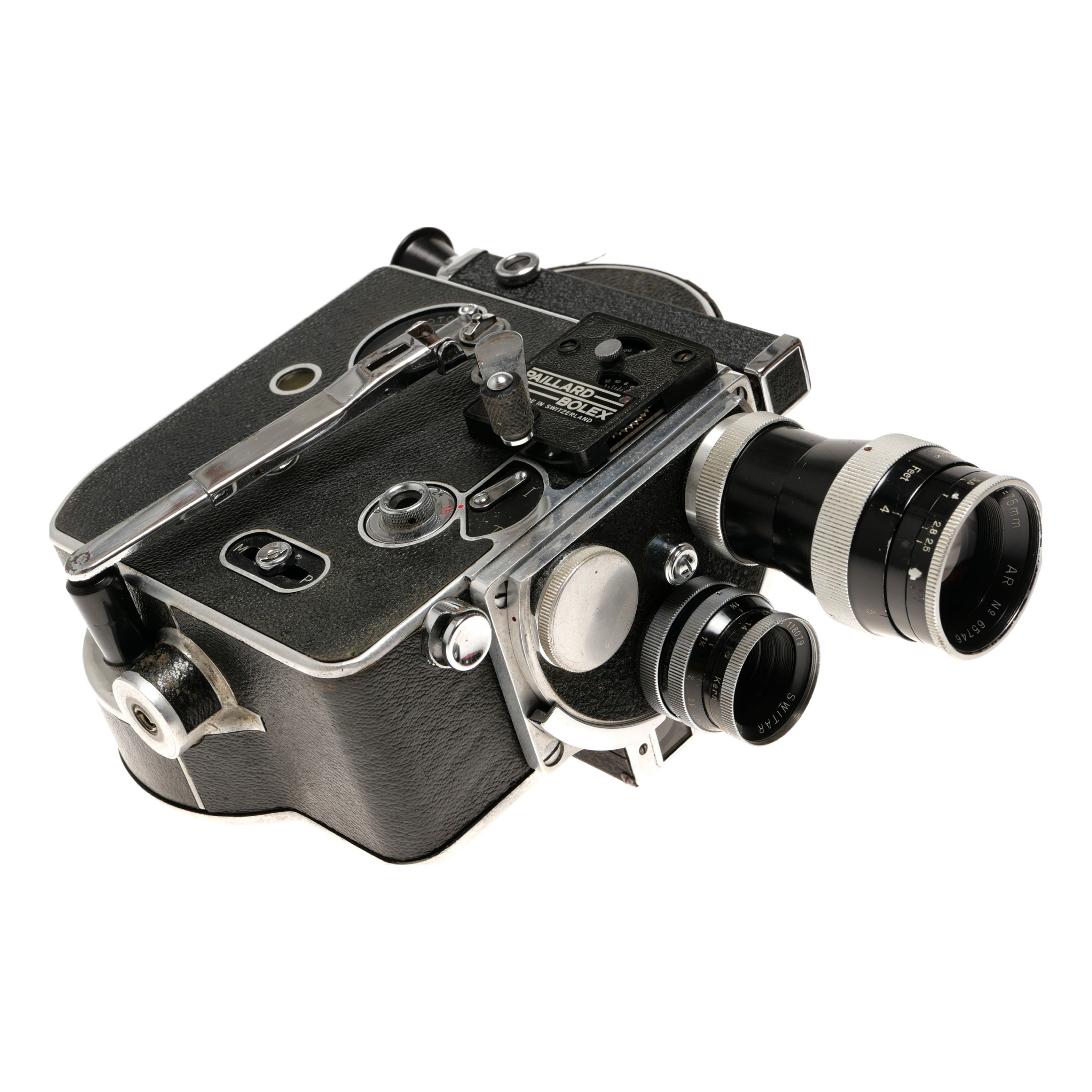 Bolex H16 Deluxe 16mm Movie Camera 2 Lens Kit